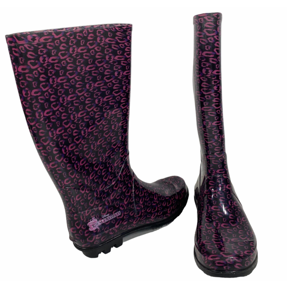 Disney | Shoes | Disney Descendants Rain Boots Knee High Rubber Youth ...